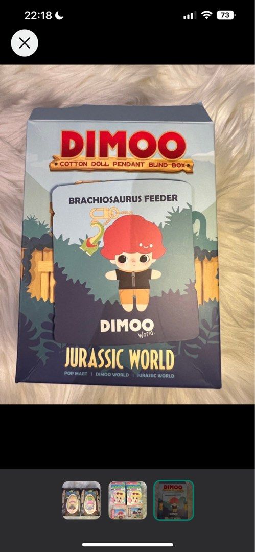 Popmart Dimoo Jurassic World Plushie Keychain, Hobbies & Toys ...