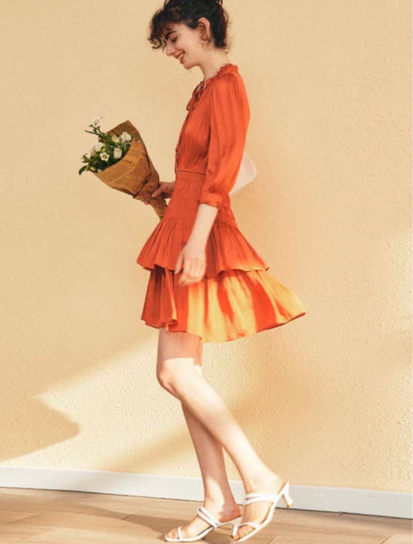 PPG orange dress, Women's Fashion, Dresses & Sets, Dresses on Carousell