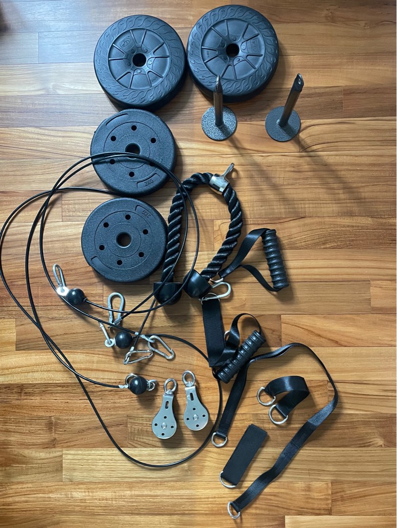 Pulley system (full set), Sports Equipment, Exercise & Fitness, Weights ...