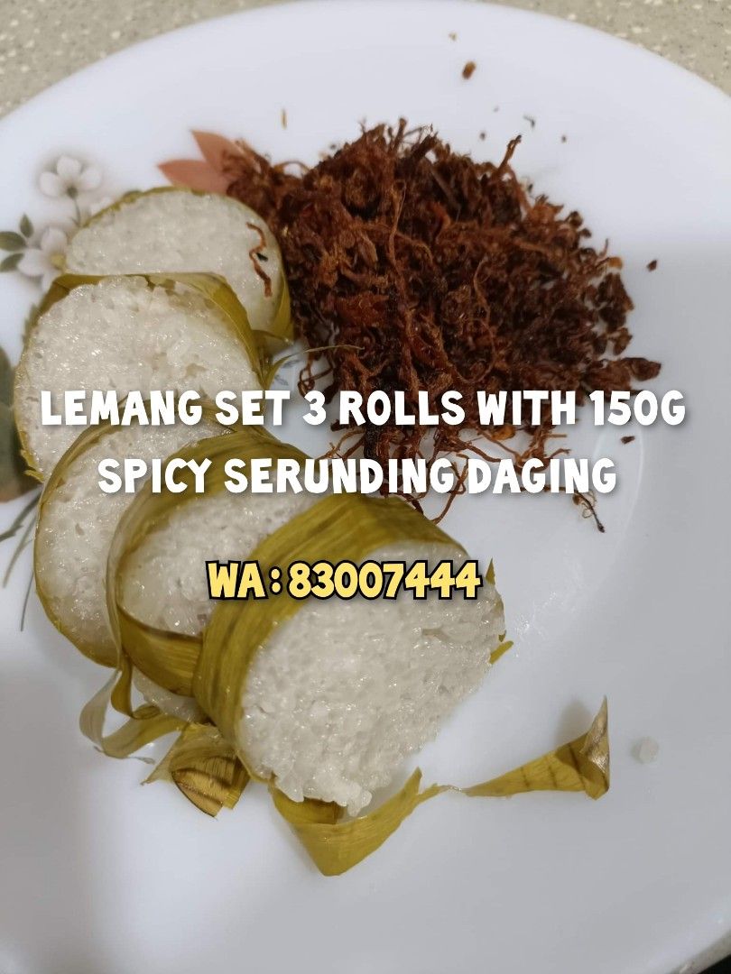 Raya 2023 Lemang set With Serunding Daging, Food & Drinks, Local Eats ...