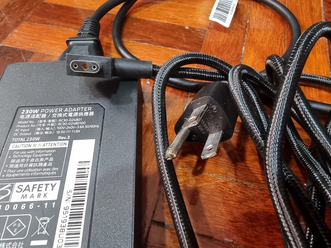 Razer Blade Laptop 230W Power Adapter (China Plug), Computers & Tech ...