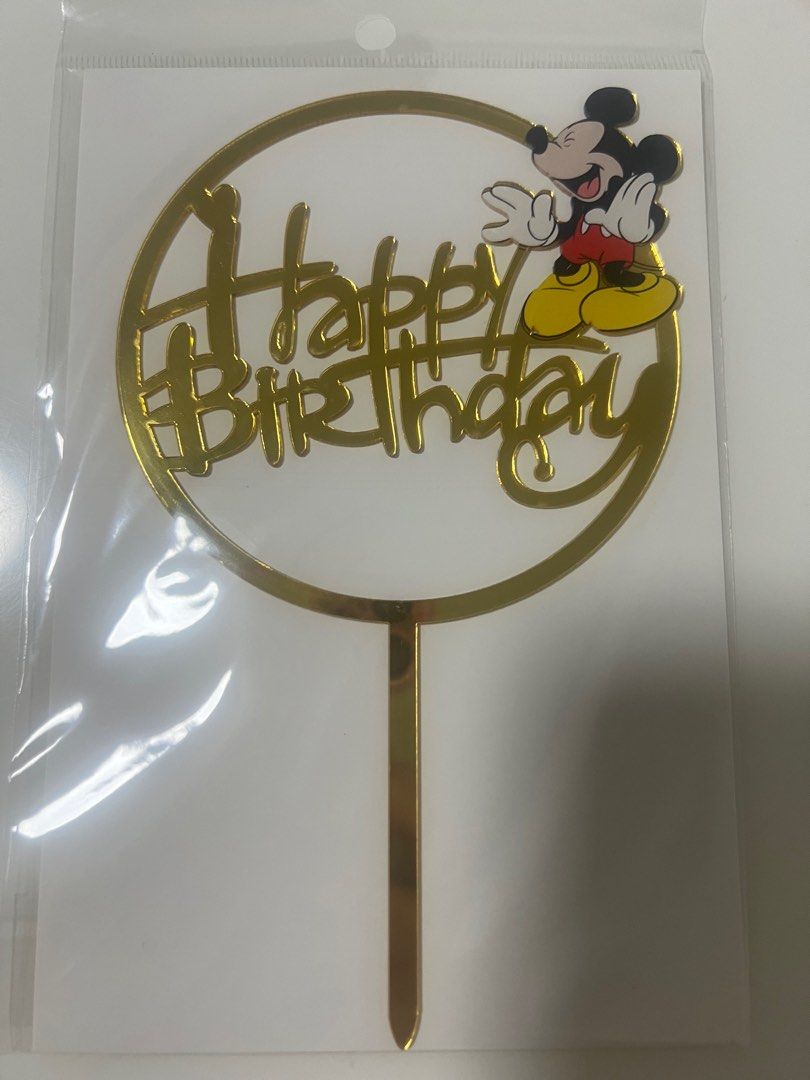 mickey mouse face cake topper
