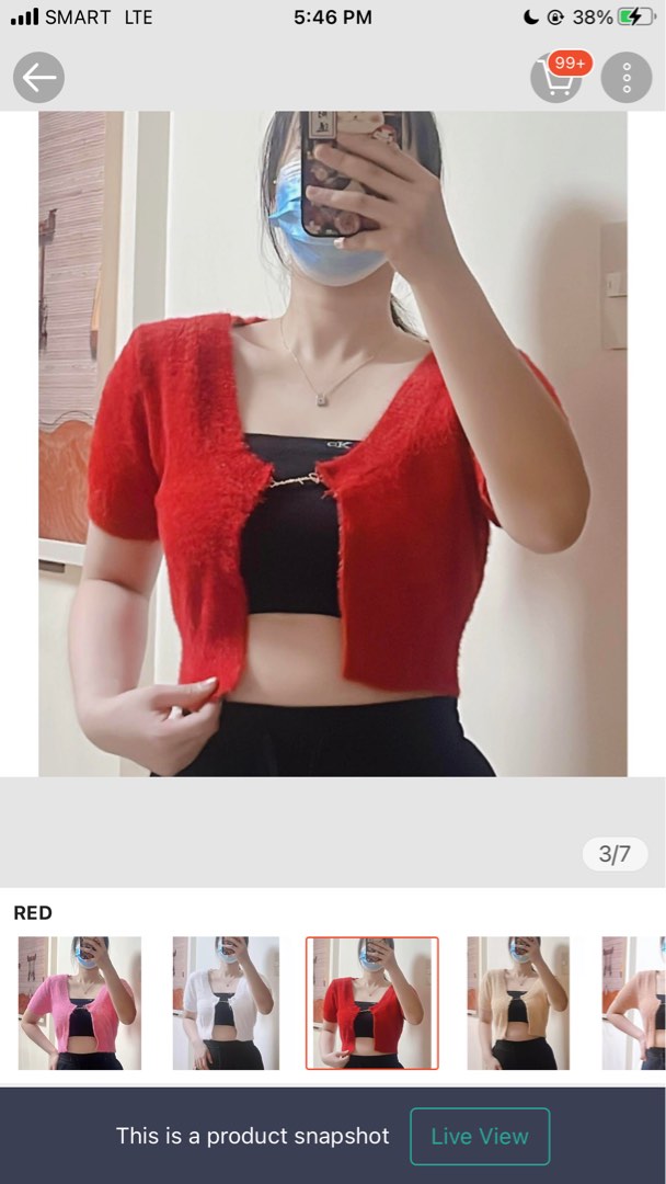 Red fur top jennie inspired, Women's Fashion, Tops, Blouses on Carousell