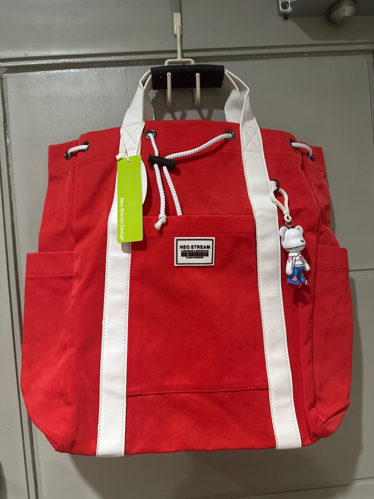 Red Neo Stream Carry-On Bag, Barang Mewah, Tas & Dompet di Carousell