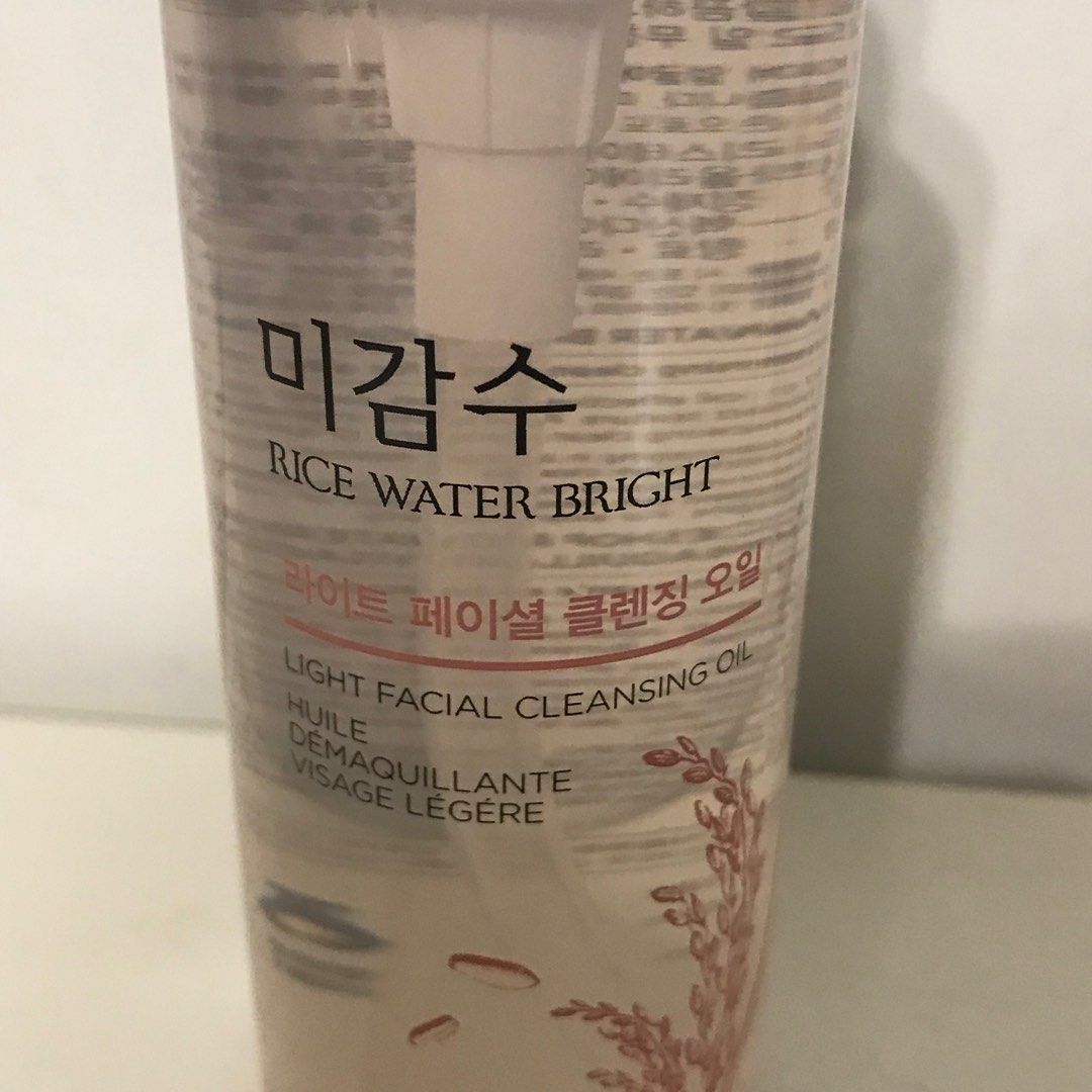 Rice Water Bright Facial Cleansing Oil, Beauty & Personal Care, Face ...