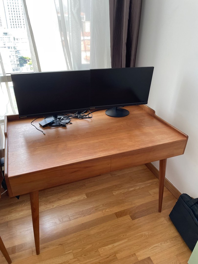 Second Charm Solid Wood Study Table, Furniture & Home Living, Furniture ...