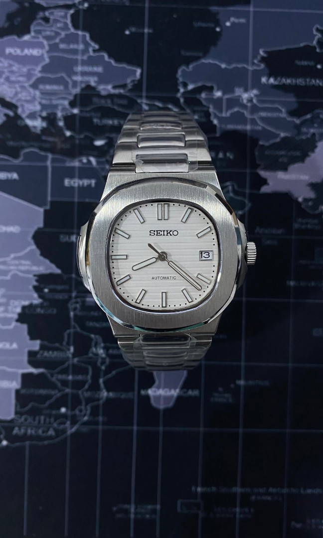 Seiko Custom MOD Nautilus White 40mm case, Women's Fashion, Watches ...