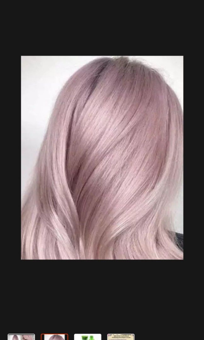 set permanent hair color very light ash pink on Carousell