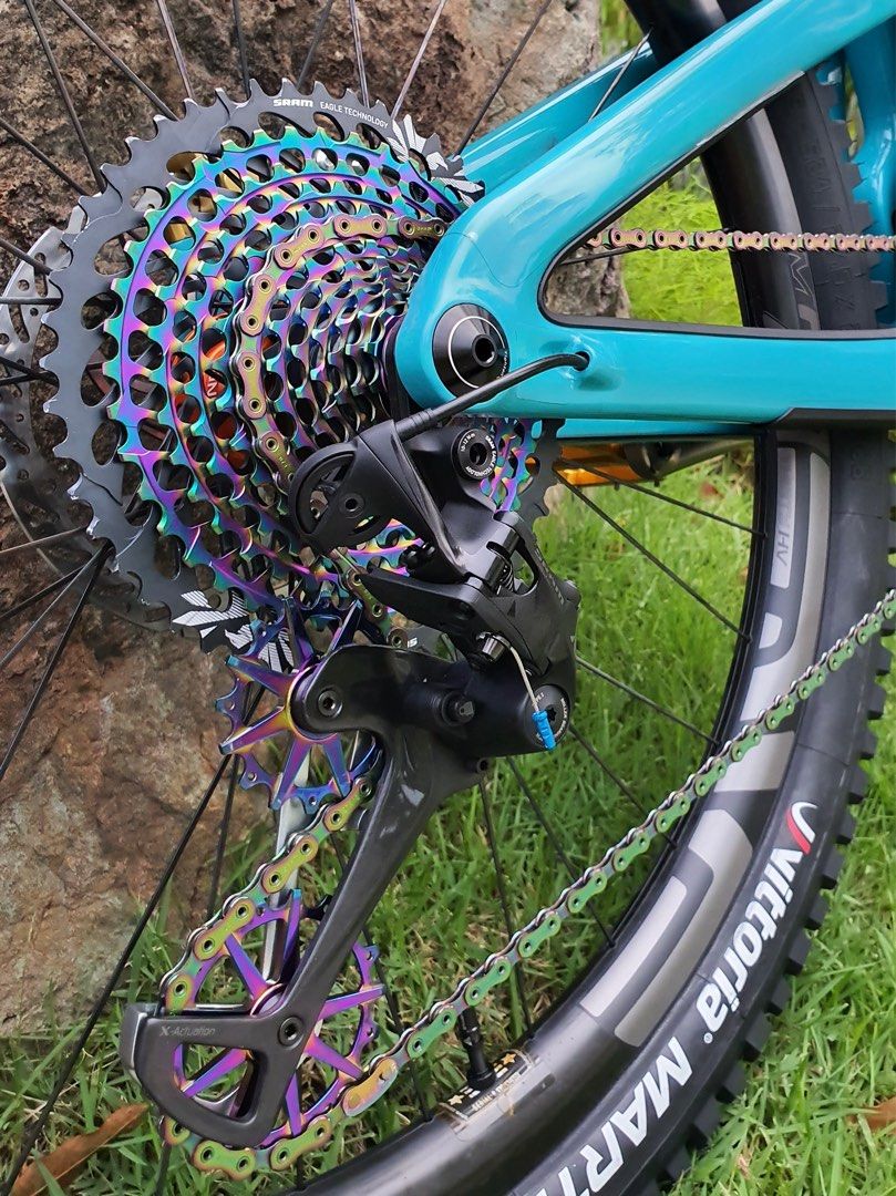 SRAM Eagle XX1 shifter, rear dee, oil slick cassette, & oil slick chain, Sports Equipment ...