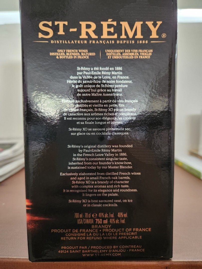 St Remy Extra Old XO, Food & Drinks, Alcoholic Beverages on Carousell