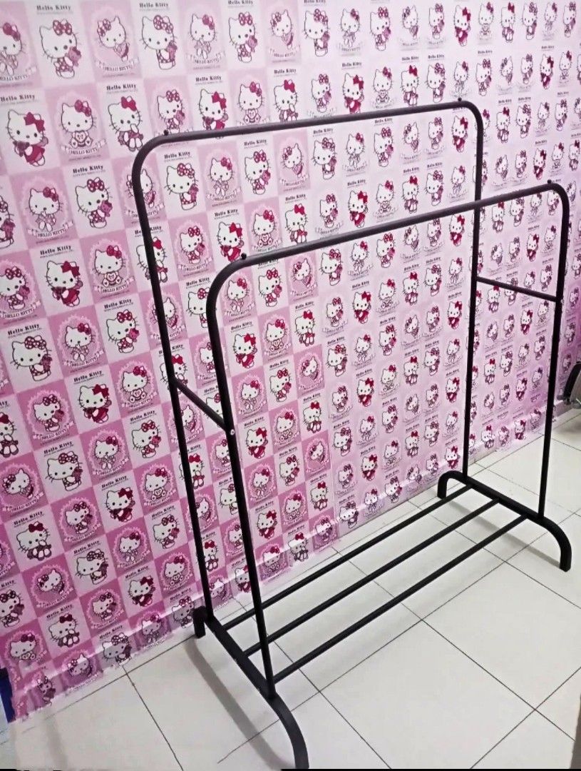 (STOK BARU) Rak Baju Double Rak Ampaian Rak Gantung Baju Rak Sidai ...