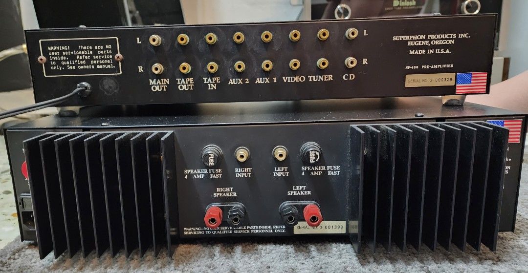 Superphon sp100 preamplifier and sa120 stereo power amplifier made in ...