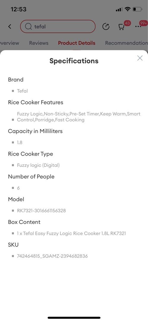 Tefal Rice Cooker RTP$150, TV & Home Appliances, Kitchen Appliances, Cookers on Carousell