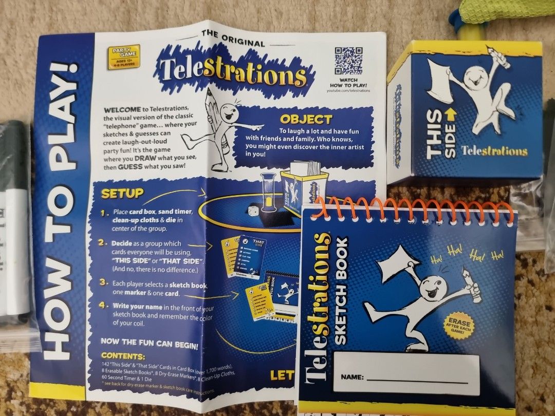 Telestrations board game (authentic, no box), Hobbies & Toys, Toys ...