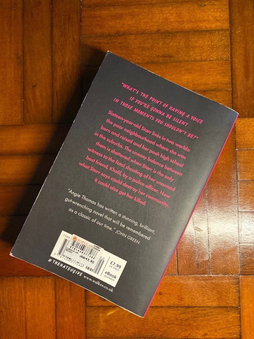 The Hate U Give (THUG) by Angie Thomas *postage included, Hobbies ...