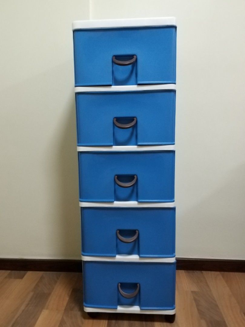 Toyogo 5 Tier Drawer Cabinet with Wheels, Furniture & Home Living ...