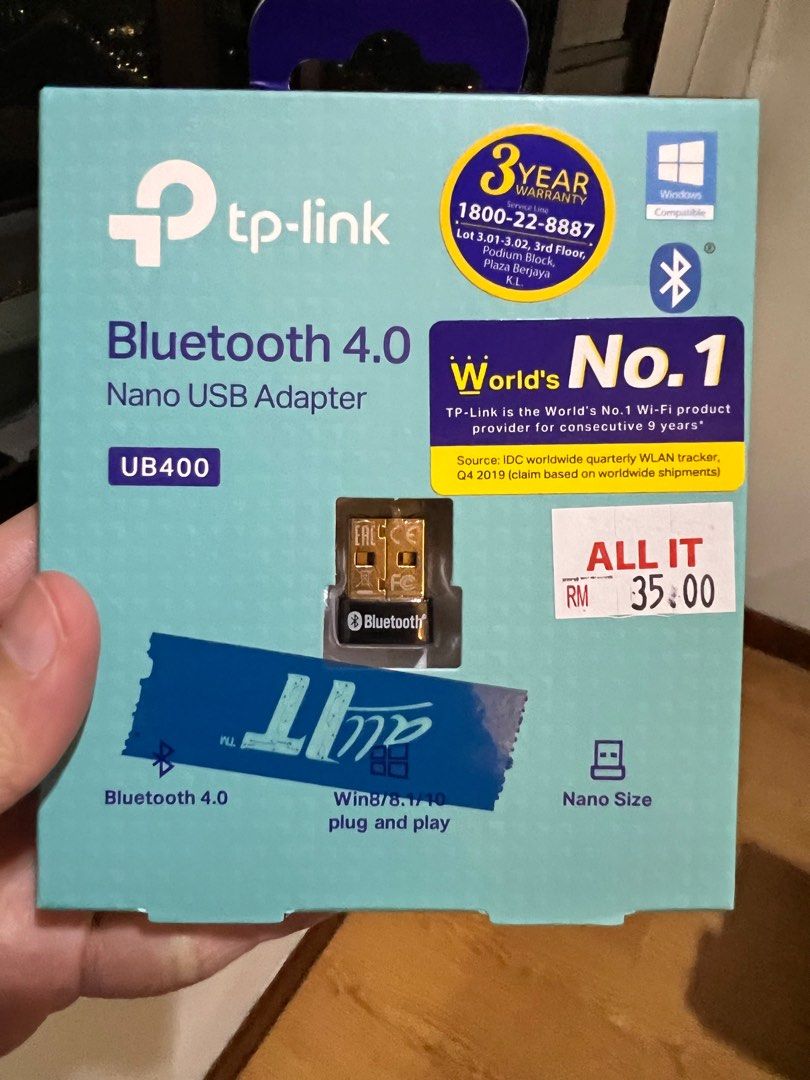 TP LINK BLUETOOTH ADAPTER 4.0, Computers & Tech, Parts & Accessories ...