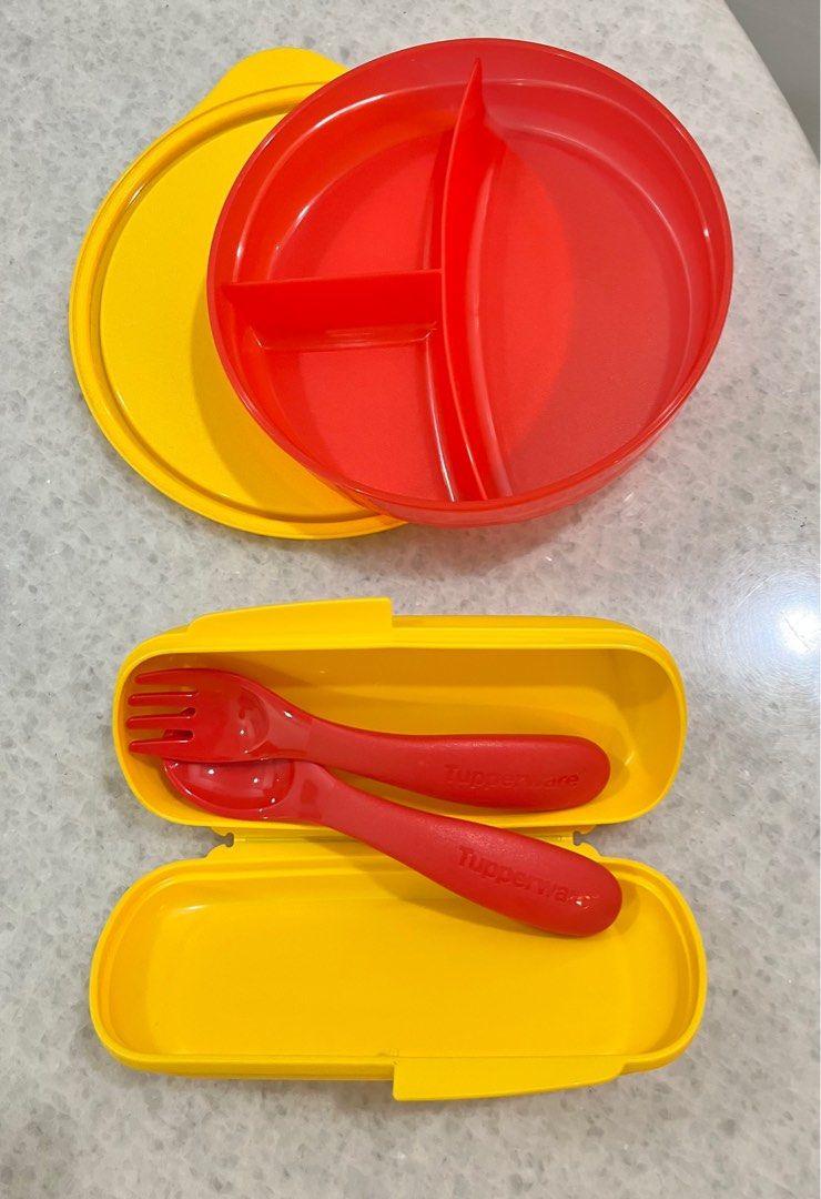 Tupperware Twinkle Baby Cutlery and Mealbox Set, Babies & Kids, Nursing ...