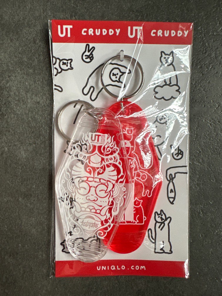 Uniqlo UT Cruddy Keychain Set, Hobbies & Toys, Stationery & Craft ...