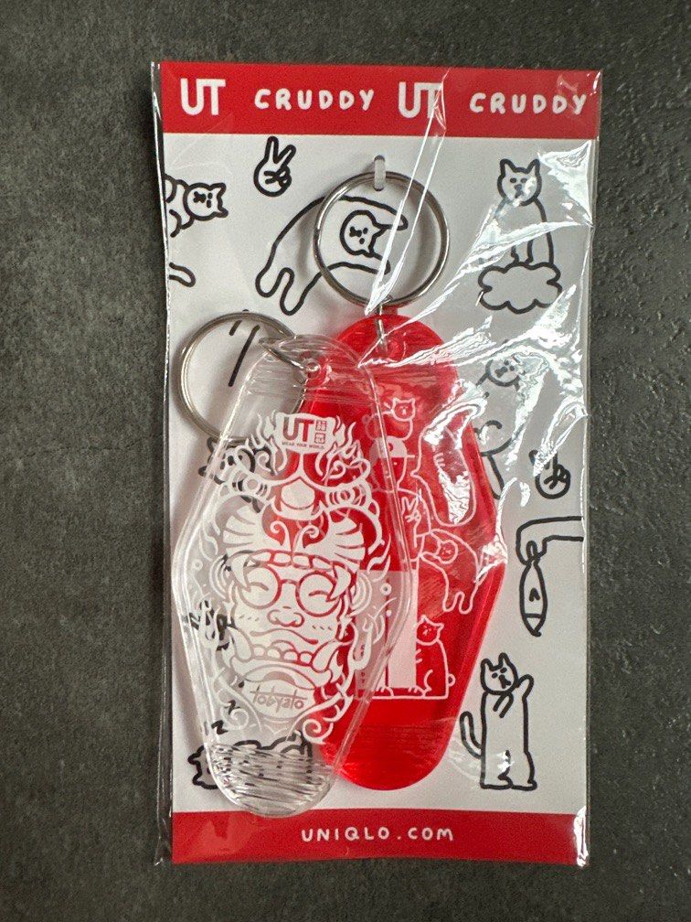 Uniqlo UT Cruddy Keychain Set, Hobbies & Toys, Stationery & Craft ...