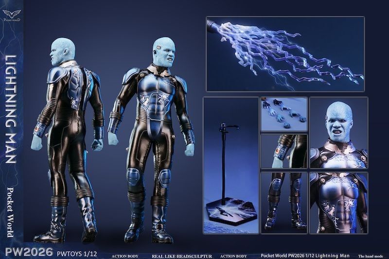 *URGENT PRE ORDER* PWToys 1/12 Scale Lightning Man PW2026 Action Figure ...