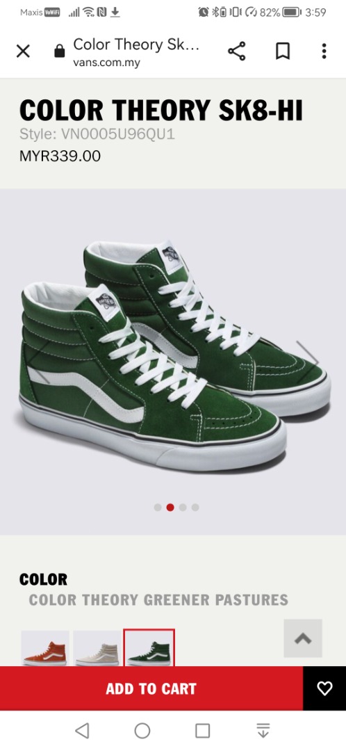 Vans SK8 Hi Color Theory Sneakers, Women's Fashion, Footwear, Sneakers ...