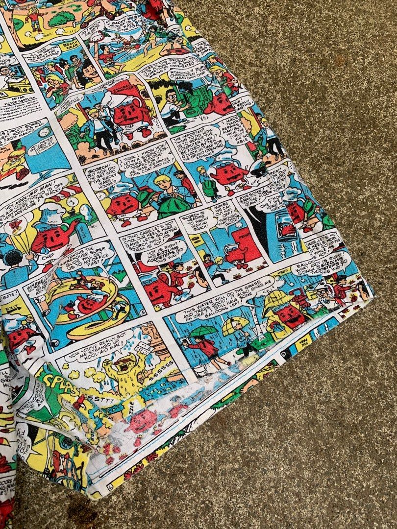 Vintage 1980s Kool-Aid Comic Strip Shorts, Men's Fashion, Bottoms ...