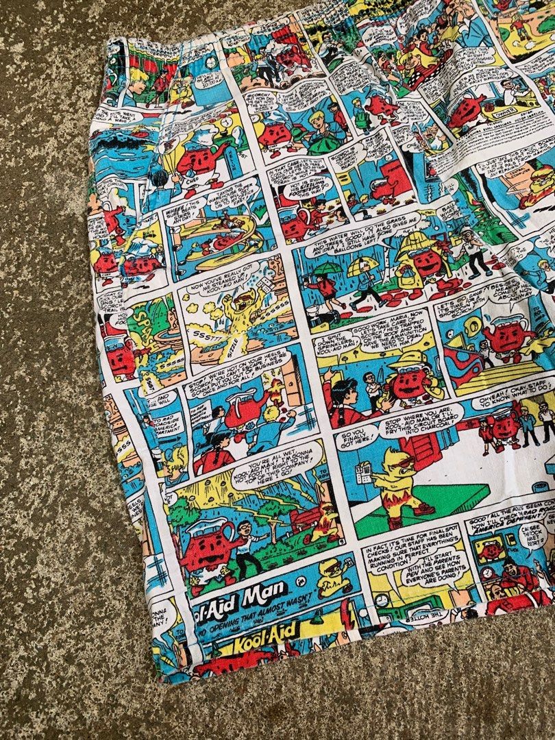 Vintage 1980s Kool-Aid Comic Strip Shorts, Men's Fashion, Bottoms ...