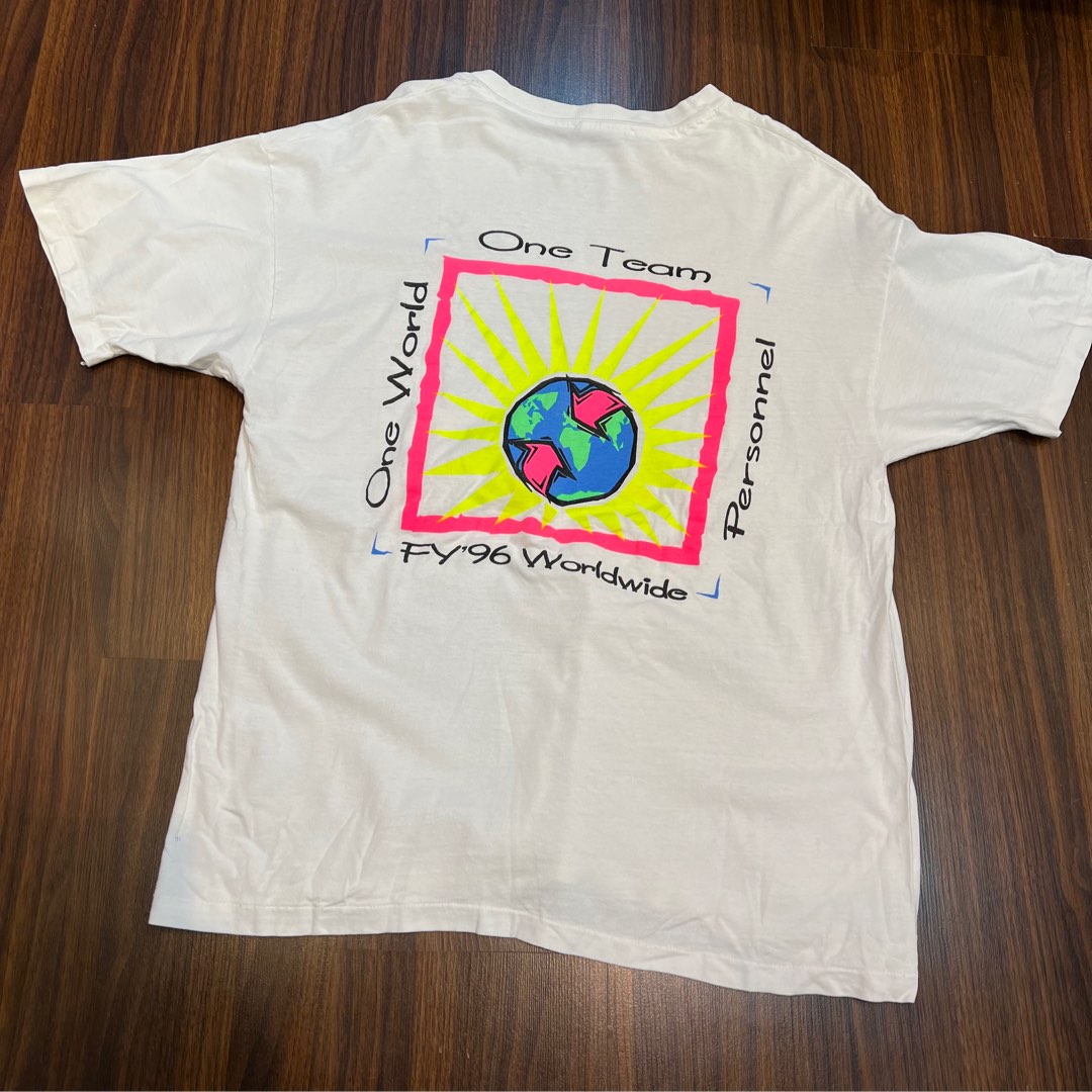 Vintage 1996 One World Tee, Men's Fashion, Tops & Sets, Tshirts & Polo Shirts on Carousell