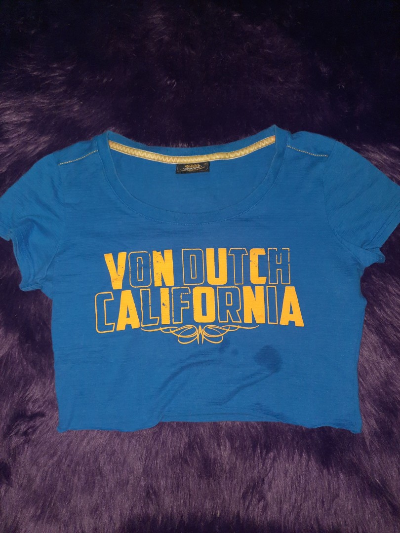 Vintage Von Dutch Crop Top tee on Carousell