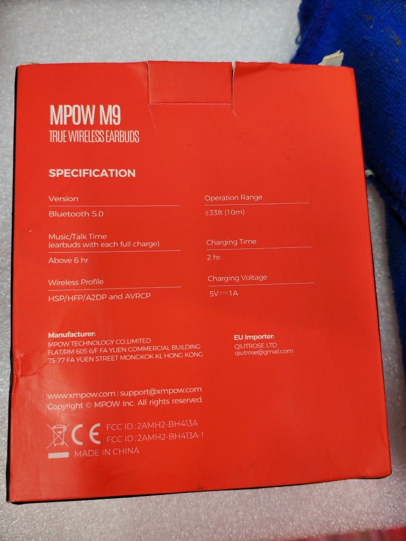 Mpow M9 Wireless Earbuds with 4 Mics Noise Cancellation BH413A, Audio ...