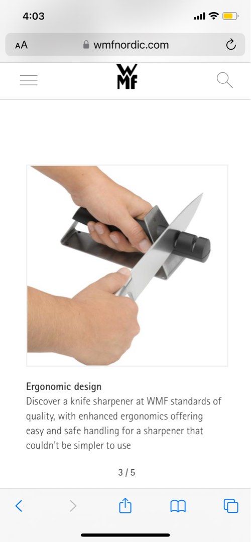 WMF knife sharpener stainless steel, Furniture & Home Living ...