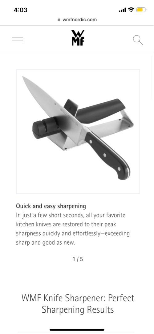WMF knife sharpener stainless steel, Furniture & Home Living ...