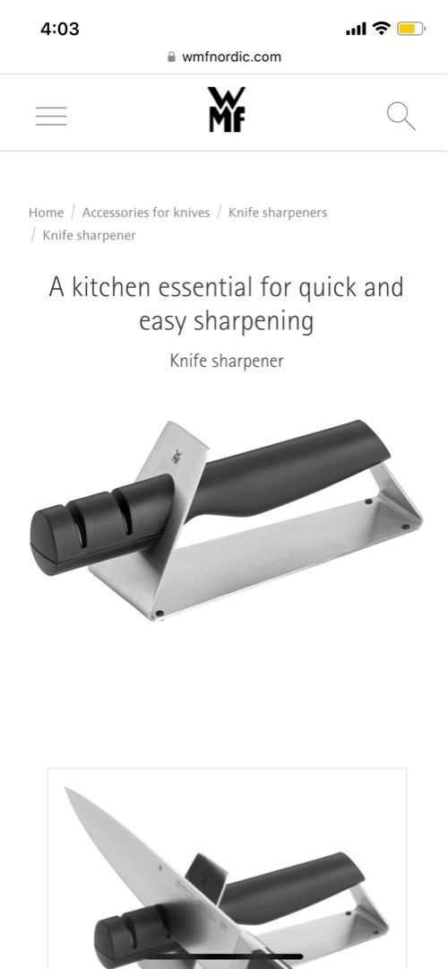 WMF knife sharpener stainless steel, Furniture & Home Living ...
