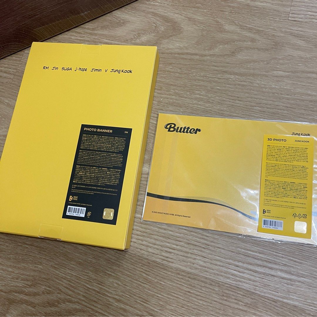 WTS BTS Butter merch Jin Jungkook 3D lenticular photo and photo banner ...