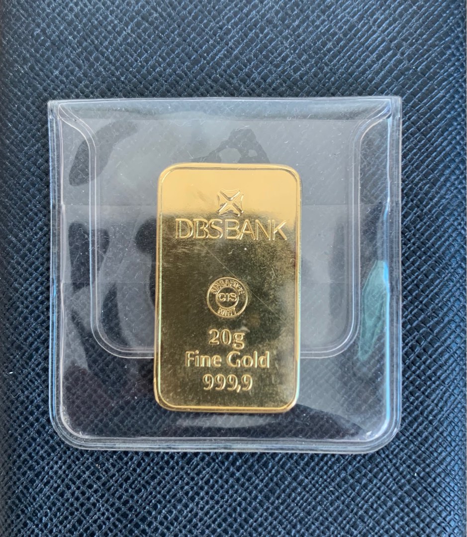 20g pure 999.9 vintage DBS Bank gold bar (minted by SG Mint). Price ...
