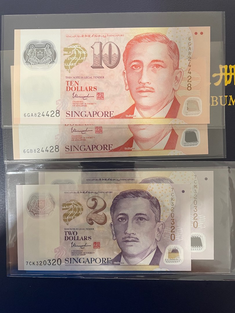 2 sets of identical numbers $2 and $10 portrait, Hobbies & Toys ...