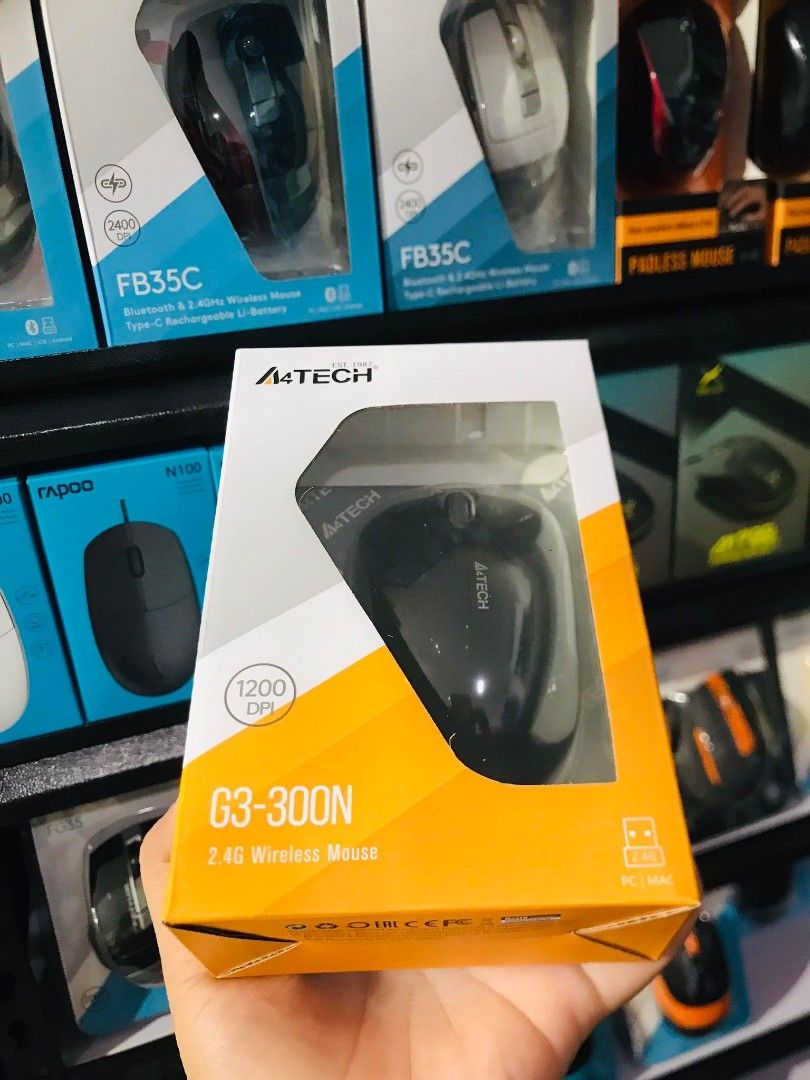 A4Tech G3-300N V-Track Padless Wireless Mouse Black, Computers & Tech, Parts & Accessories ...