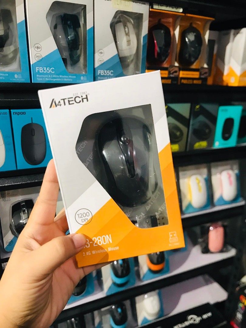 A4Tech G3 280N-1 Padless Wireless Mouse Glossy Grey on Carousell