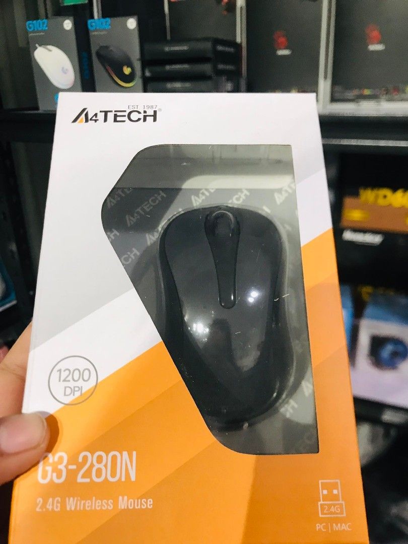 A4Tech G3 280N-1 Padless Wireless Mouse Glossy Grey on Carousell
