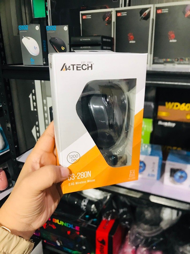 A4Tech G3 280N-1 Padless Wireless Mouse Glossy Grey on Carousell