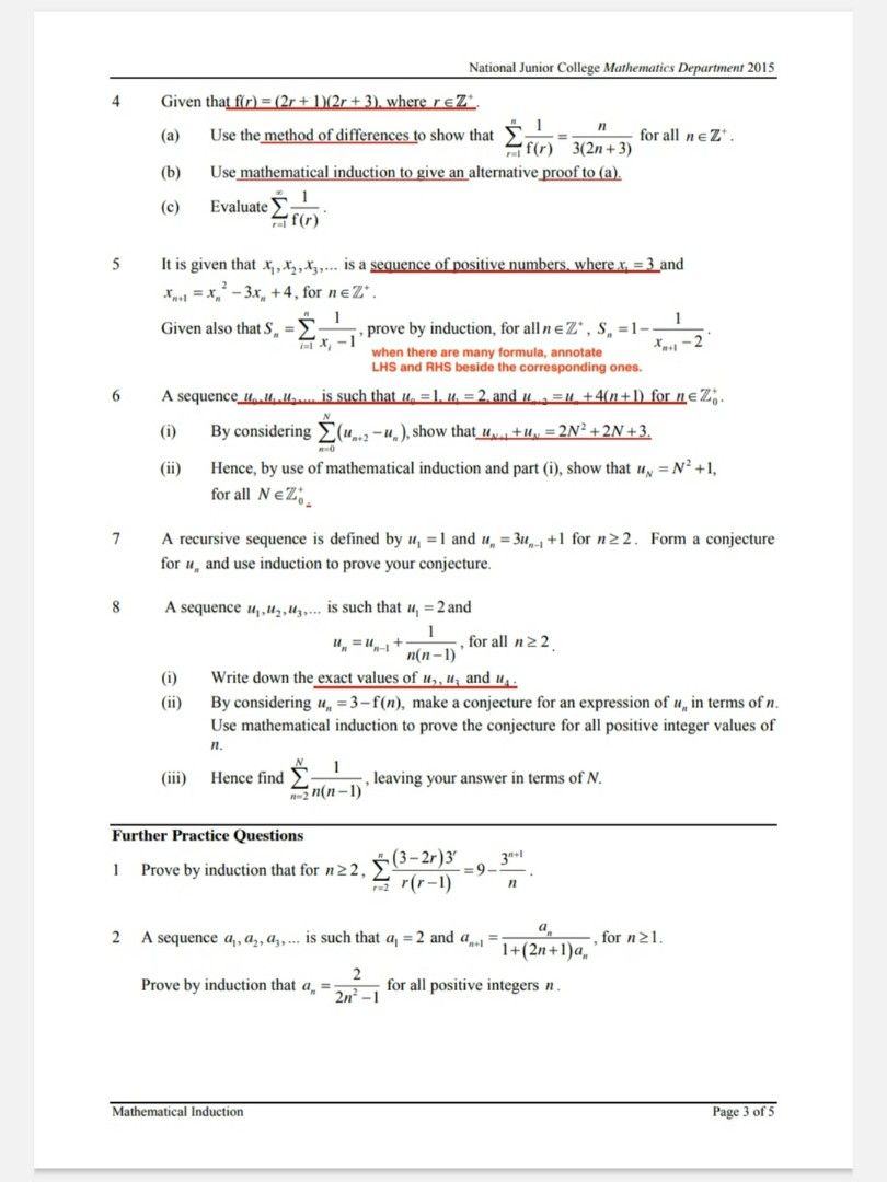 ‘A’ Level H2 Mathematics Complete Revision Package, Hobbies & Toys ...