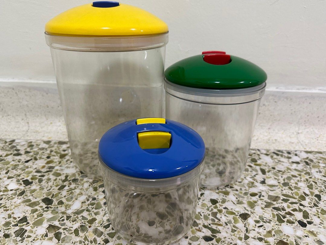 Acrylic Storage Canisters, Furniture & Home Living, Kitchenware ...