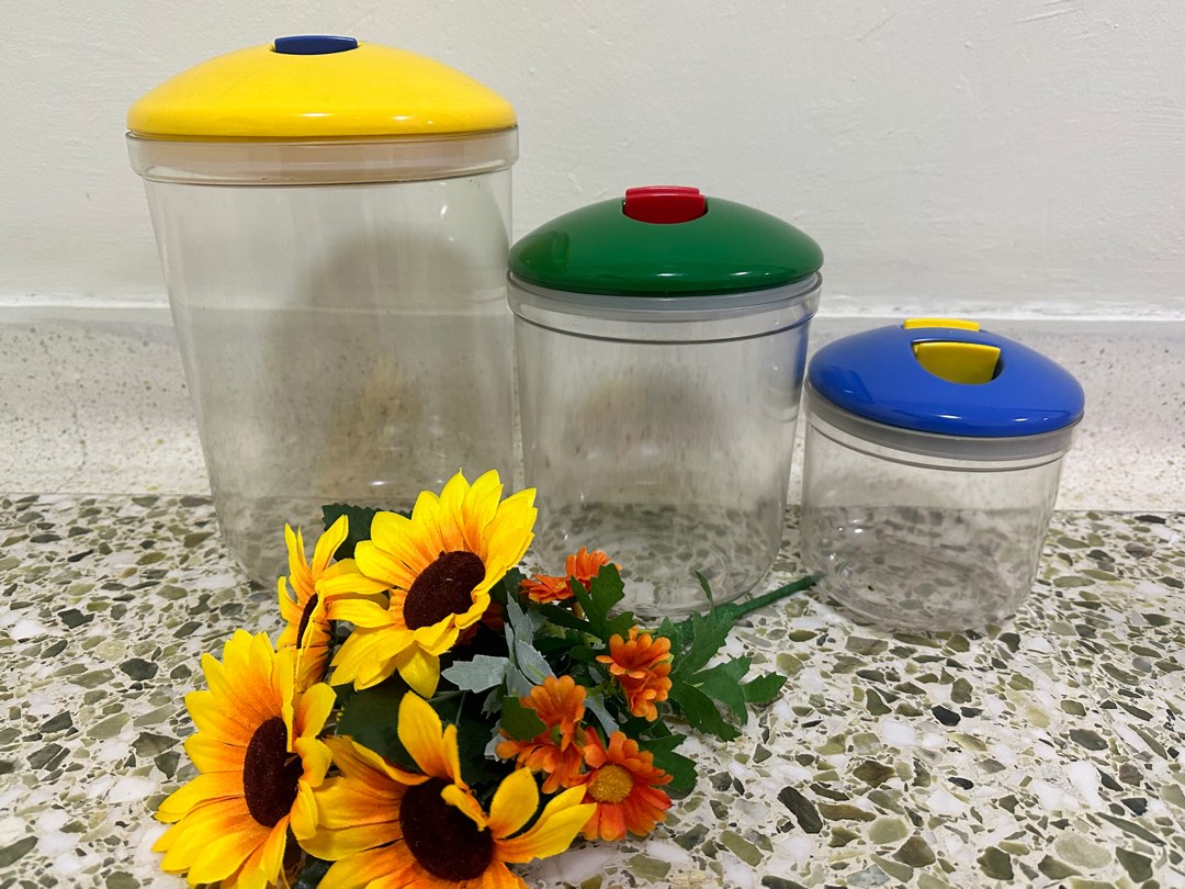 Acrylic Storage Canisters, Furniture & Home Living, Kitchenware ...
