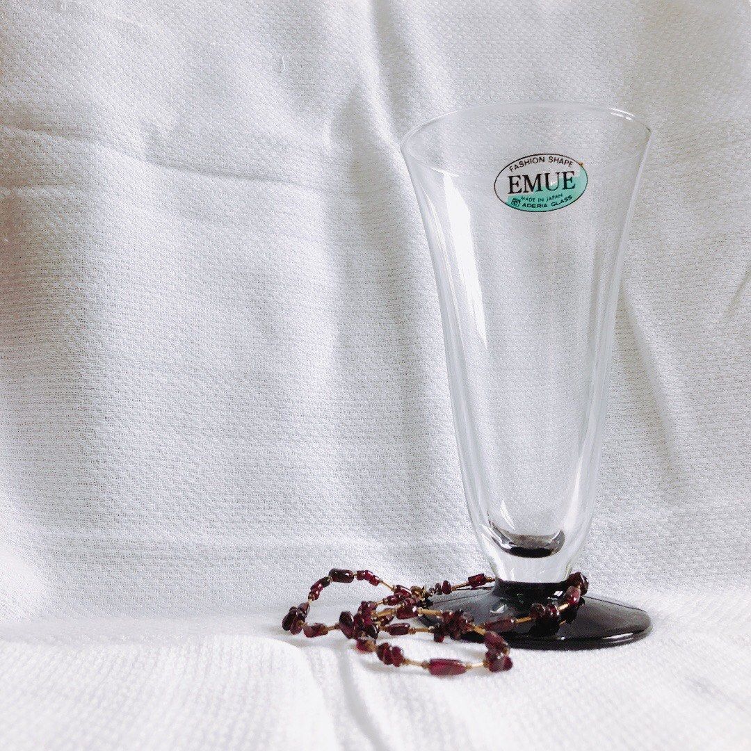 Aderia Japan Black Footed Glass, Furniture & Home Living, Kitchenware ...