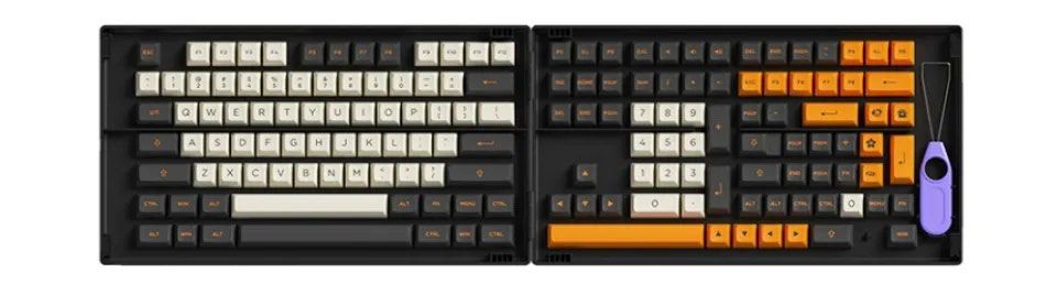 Akko carbon retro Asa Low profile keycaps mechanical keyboard thock ...