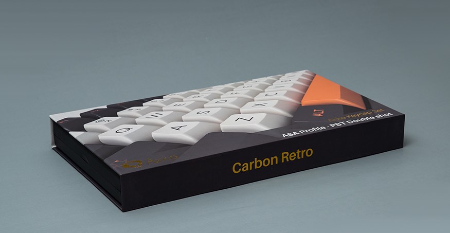 Akko carbon retro Asa Low profile keycaps mechanical keyboard thock ...