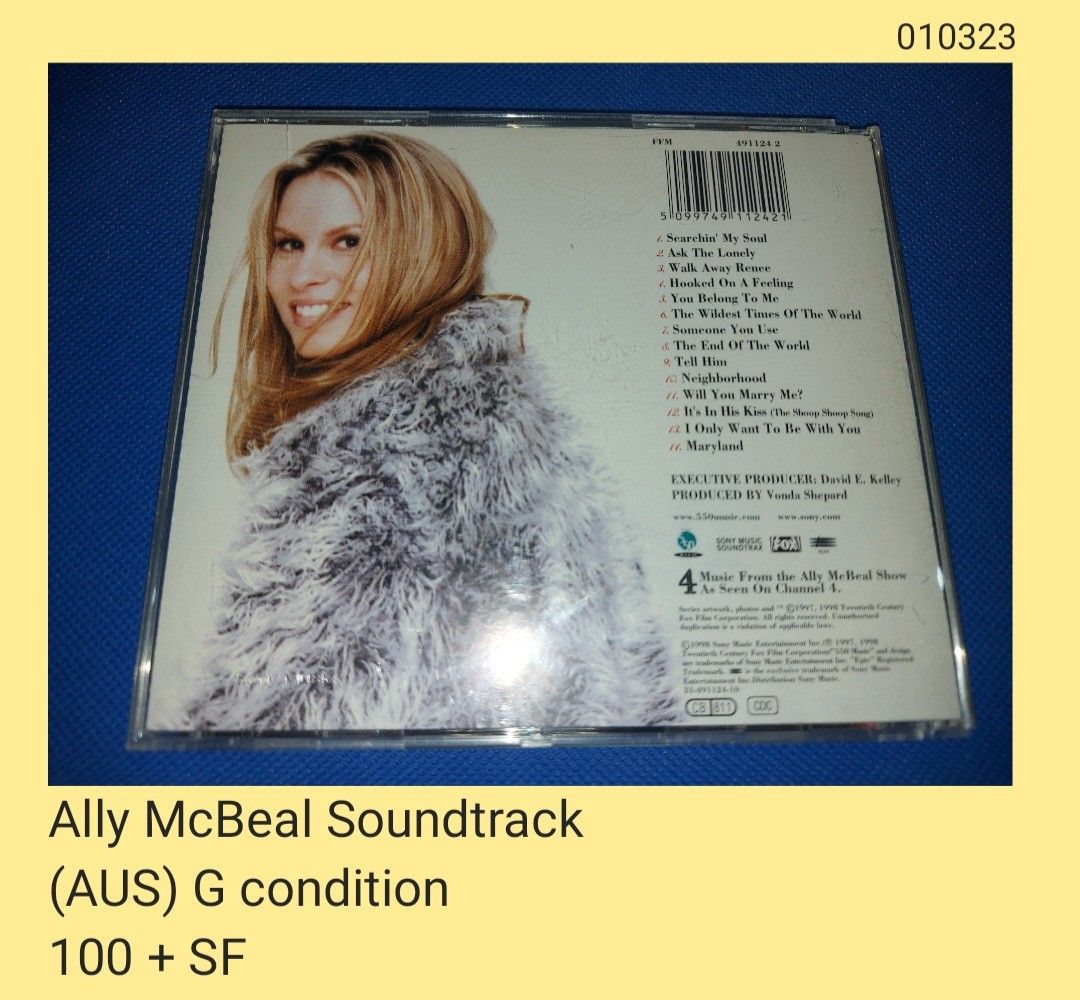 Ally McBeal Movie Soundtrack CD (unsealed), Hobbies & Toys, Music ...