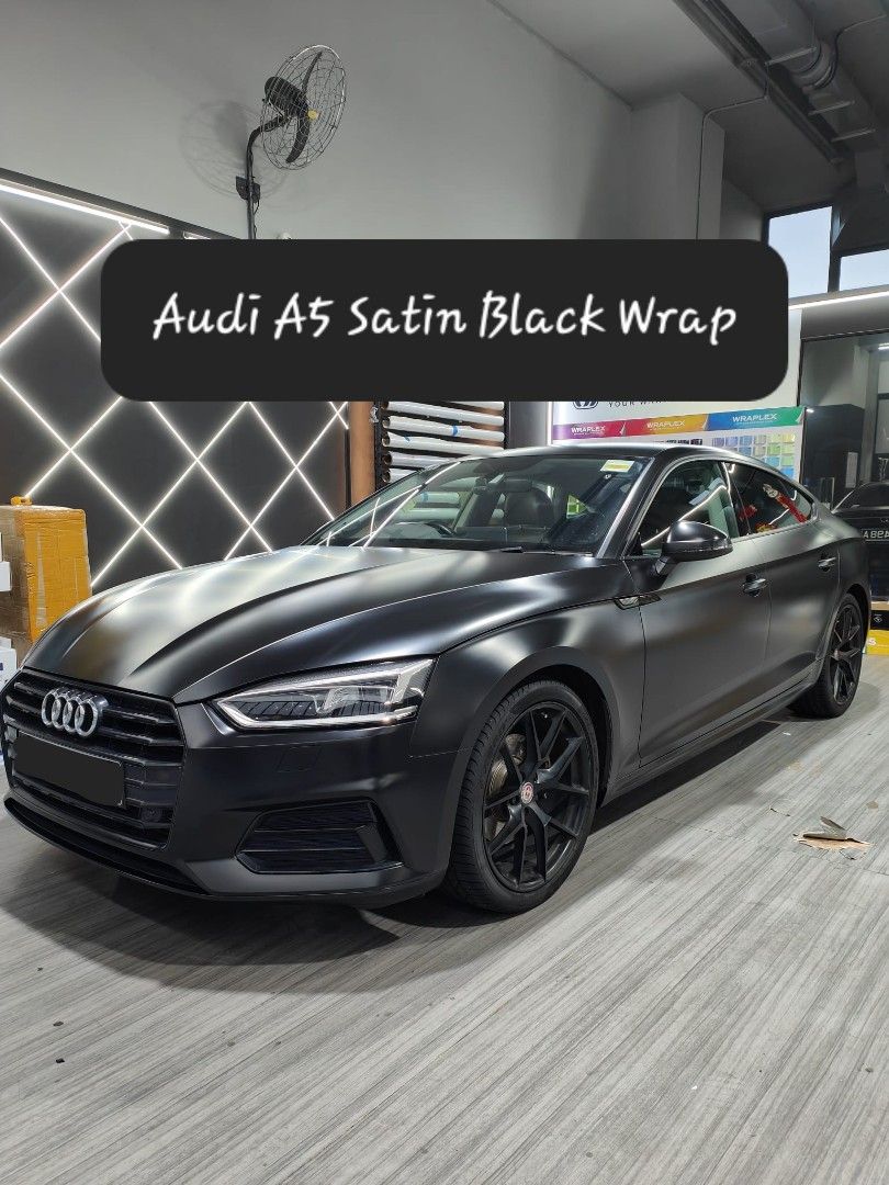 Audi A5 Full Premium Car Wrap - Satin Black, Car Accessories, Car ...