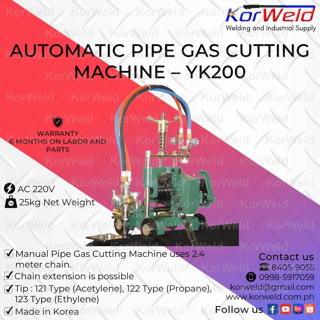 Automatic Pipe Gas Cutting Machine- YK200, Commercial & Industrial ...